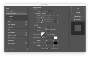 Bevel and Emboss basics with Photoshop - Blackbird Publishing